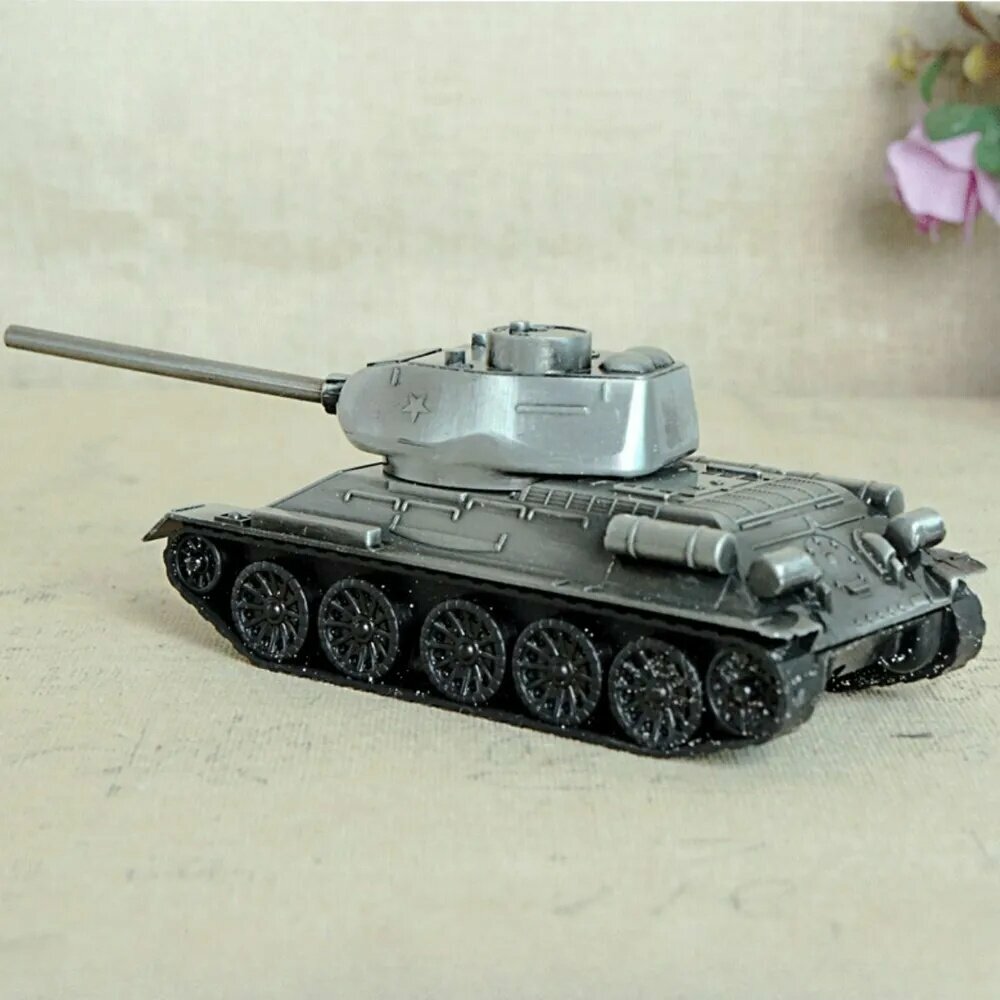 T34 Модель танка из ретро-сплава, аксессуары для дома, военные игрушки для мальчиков, подарки