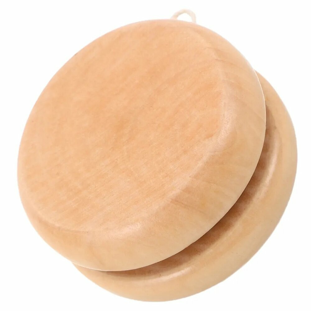 Натуральная Деревянная Игрушка Йо-Йо Светло-Коричневого Цвета Для Развлечения И Развития Координации 1 Шт