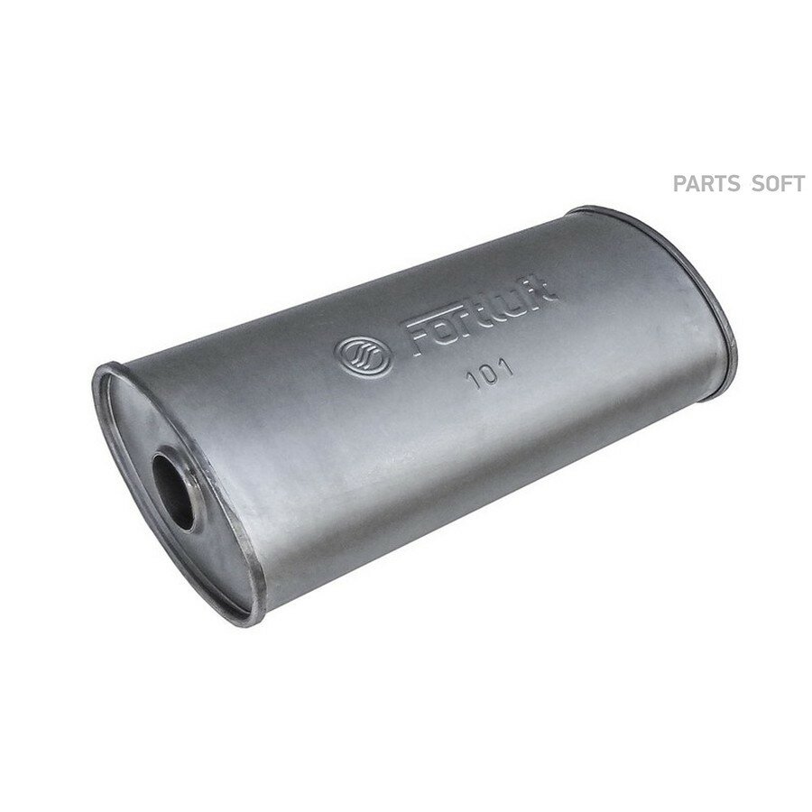 101AL глушитель универсальный 210X125X450 труба 50 от официального дистрибьютора, FORTLUFT, артикул 101AL