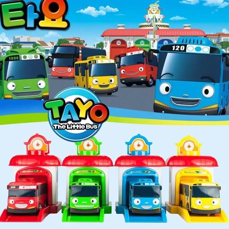 Масштабная модель Tayo the Little Bus из пластика 4 шт. Original box