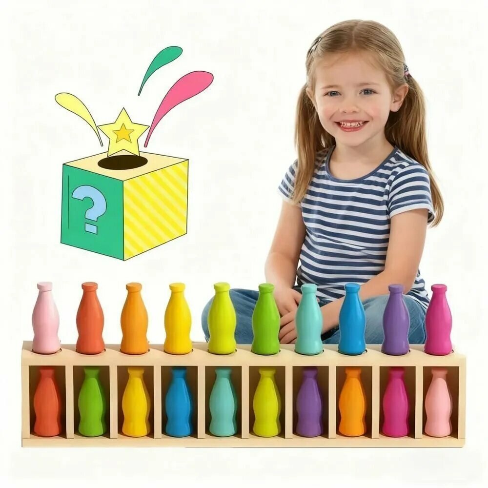 Настольная игра для детей Угадай цвет бутылки