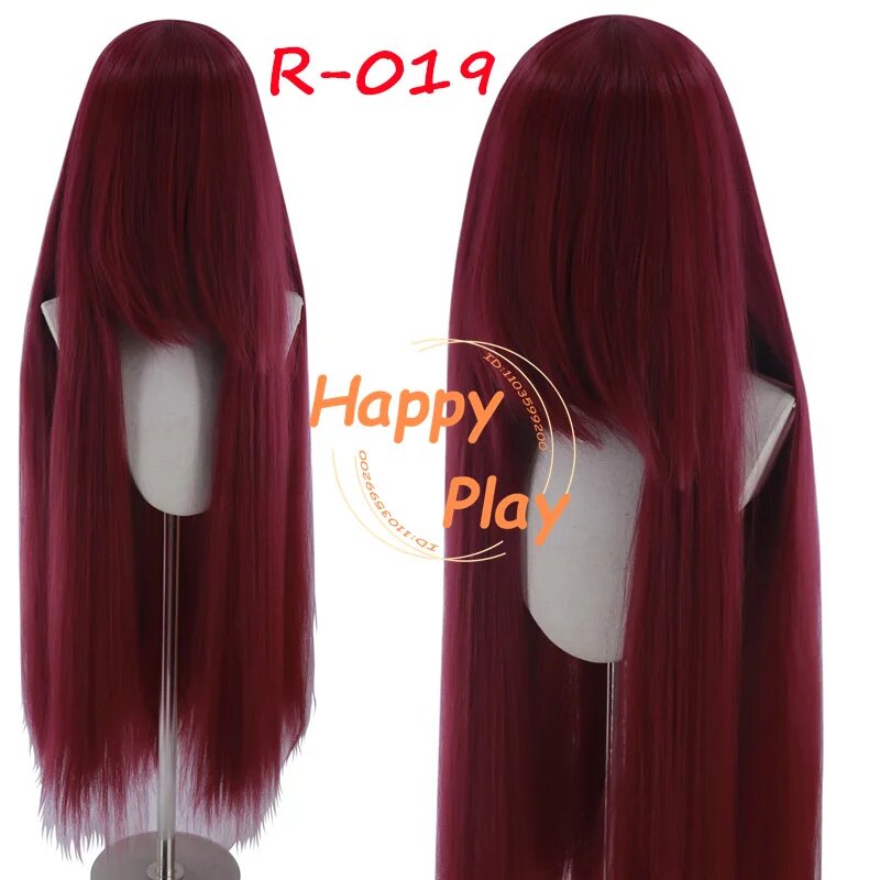 Синтетический парик для косплея 100 см красный 100cm Red-019