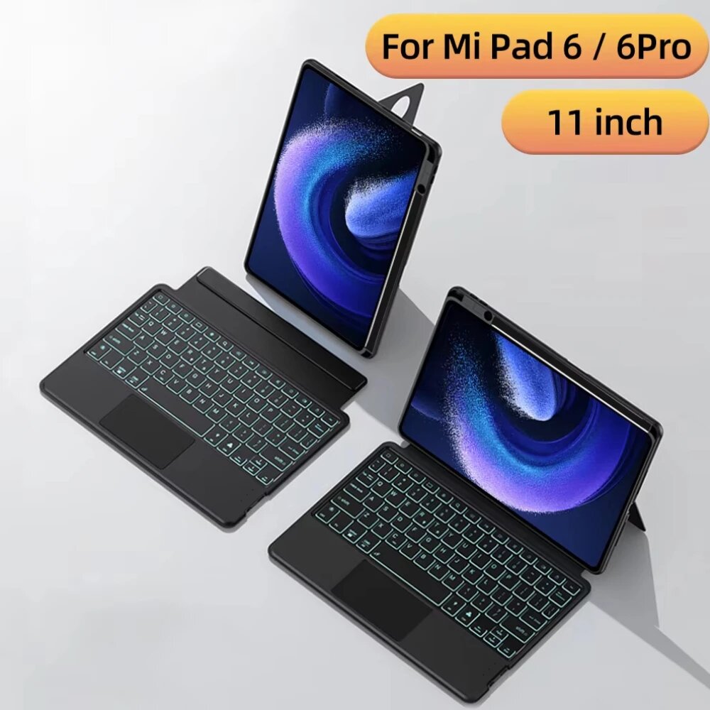 DANYCASE Magic Keyboard Case для Xiaomi Mi Pad 7/7 Pro 6/6 Pro 5/5 Pro 11.2" с Mi Pad 6-6 Pro