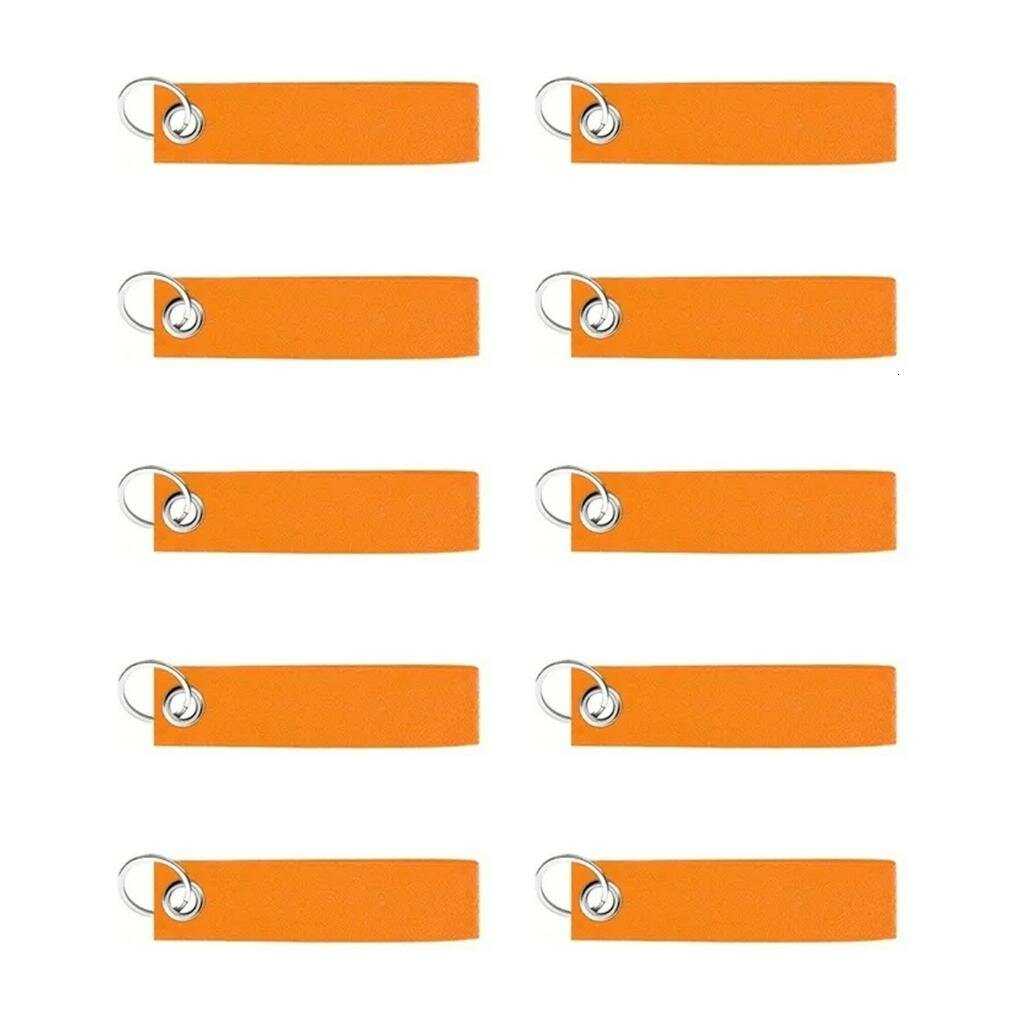 Фетровый брелок с именем, 10 шт, Оранжевый