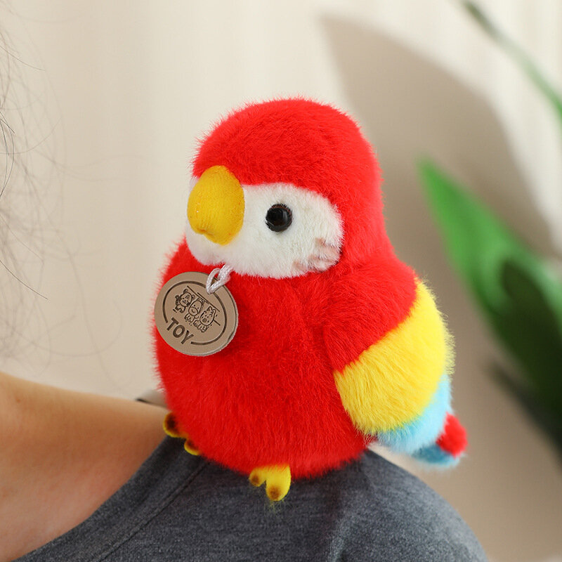 Браслет с кольцом попугая, стоячая плюшевая панда, брелок, подарок на день рождения для девочек, плюшевая игрушка