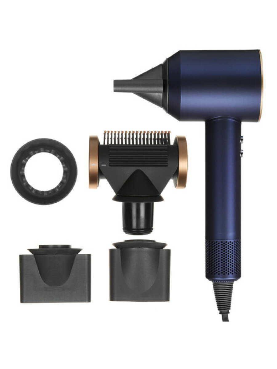 Фен SenCiciMen Super hair dryer HD-15 синий/золотистый