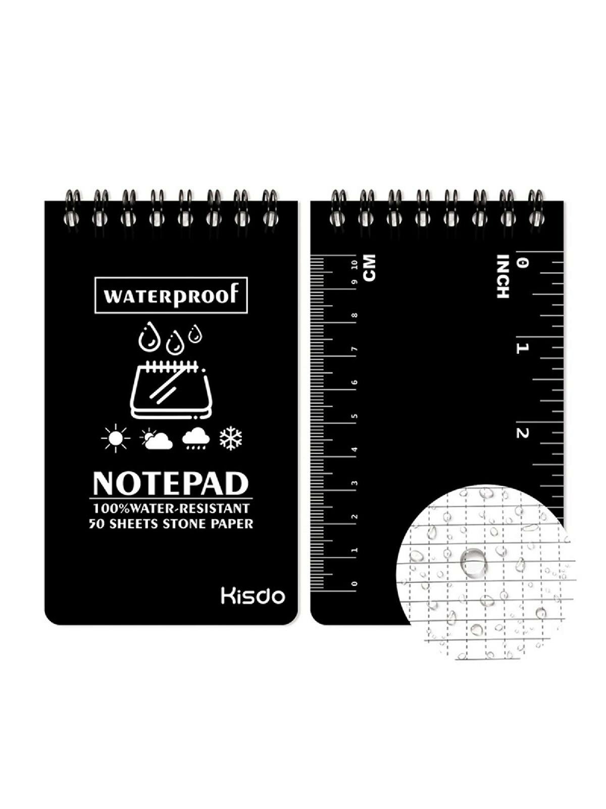 Блокнот на спирали из каменной бумаги, блокнот в дождевом кармане, всепогодный блокнот,