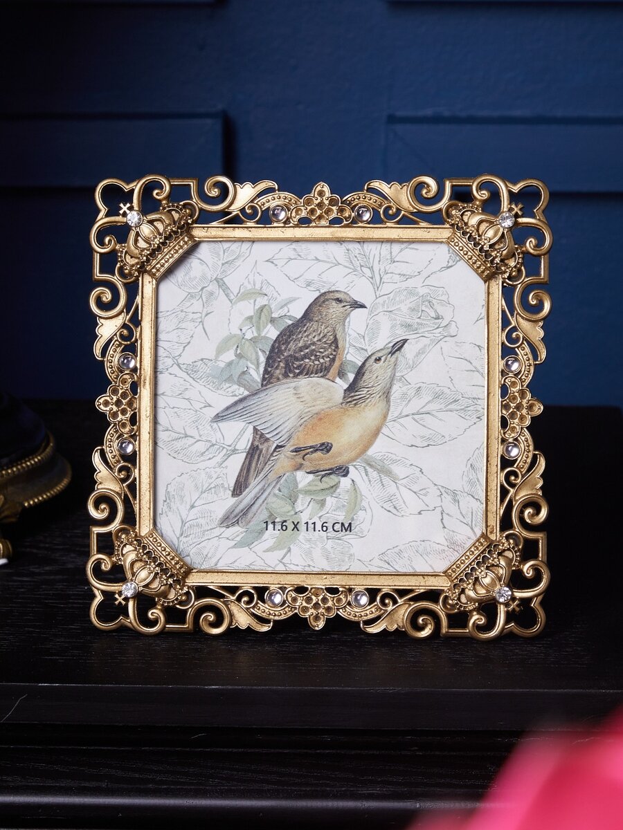 57-476 Фоторамка настольная Дворцовая (10х10см) 16х2х16см, Glasar