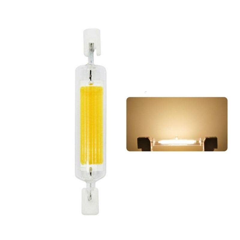 2 шт. светодиодные лампы R7S COB с цоколем с двух концов, 78 мм 10 Вт - Теплый Белый