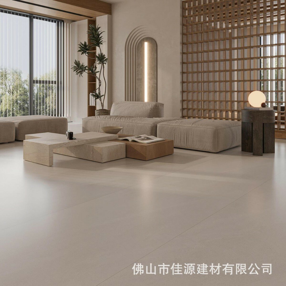 Прямые поставки с завода 750x1500 мягкие светлые микроцементные плитки для пола в гостиной и столовой, керамические плитки для виллы, нескользящие