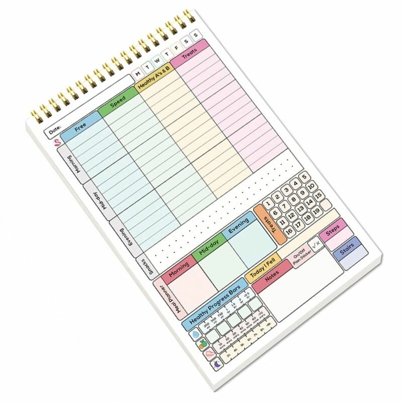 1 Ежедневник для самоконтроля с ежедневными калориями формата А5,