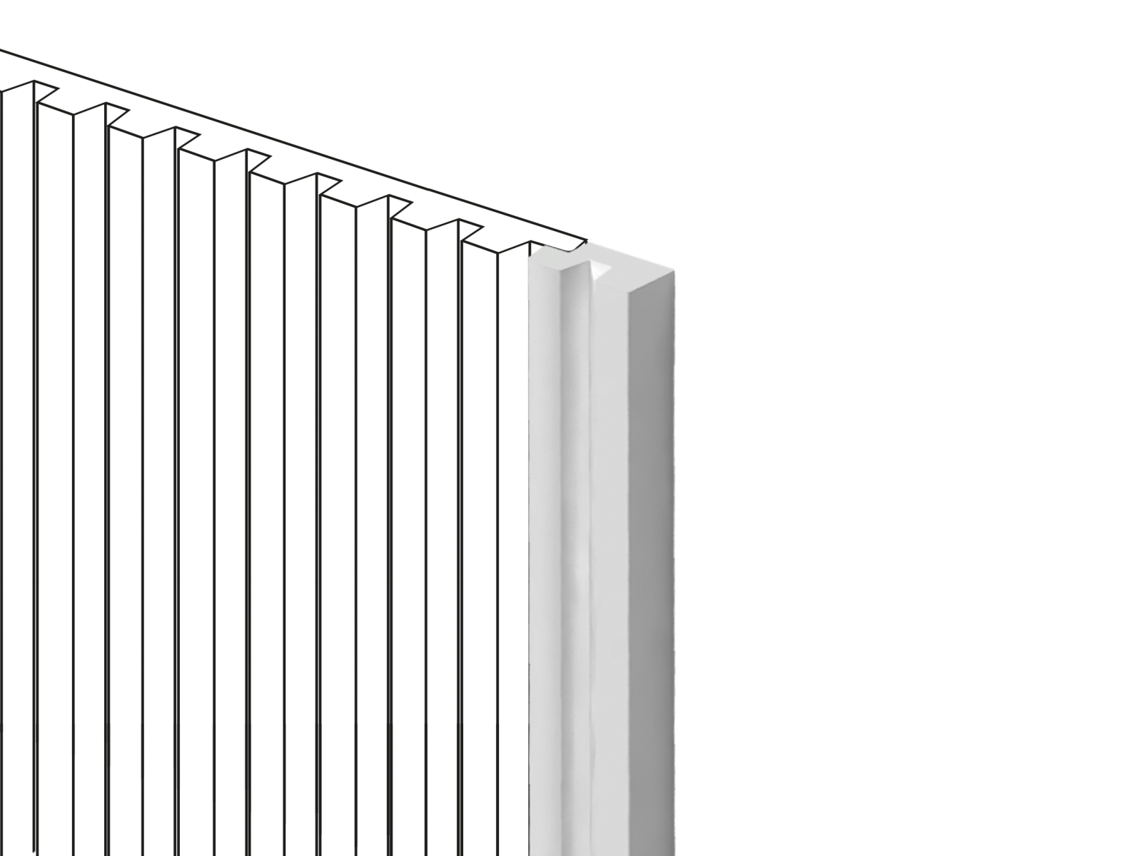Финишный молдинг HiWood LF129B Long NP (23.6*11*3000мм)