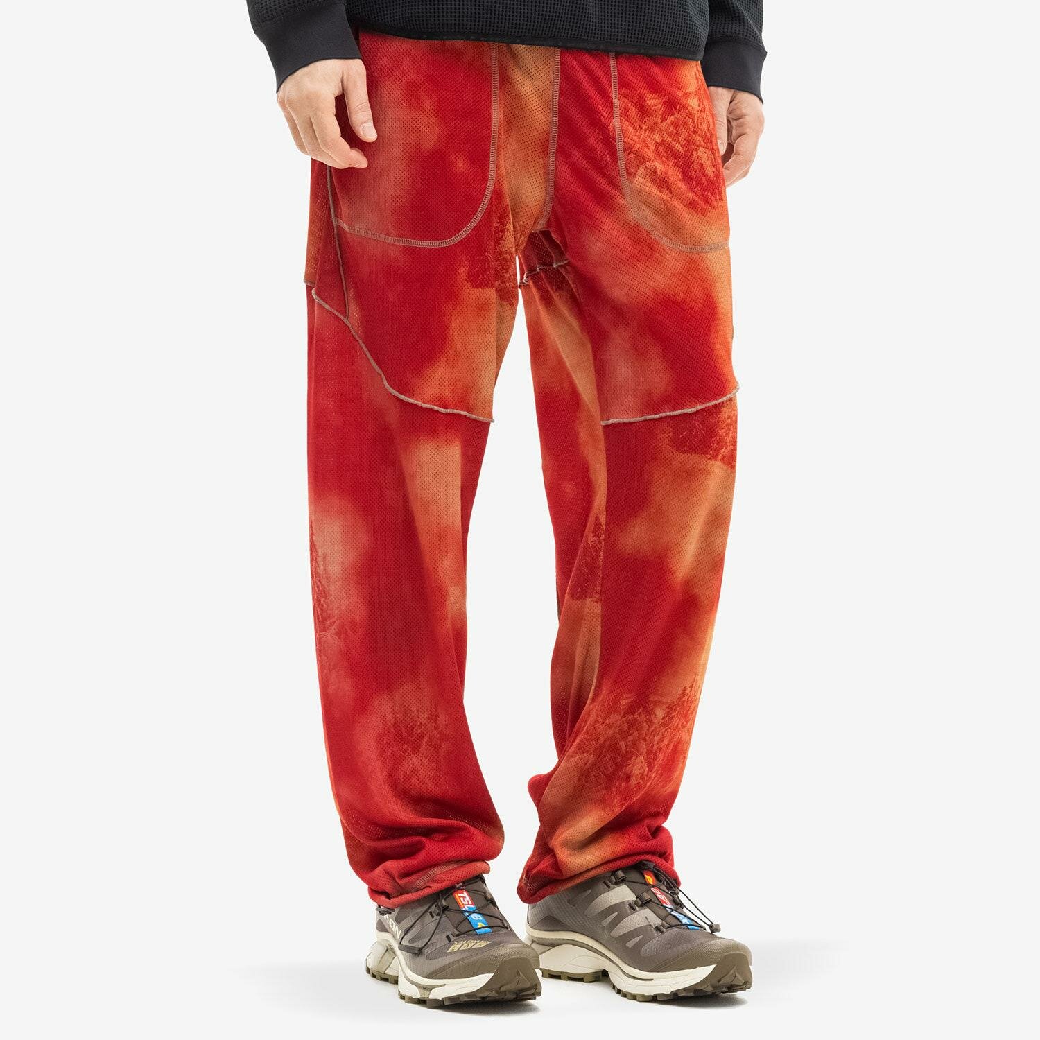 Брюки And Wander БРЮКИ AND WANDER PRINTED OCTA PANTS, размер S, red — фото 1