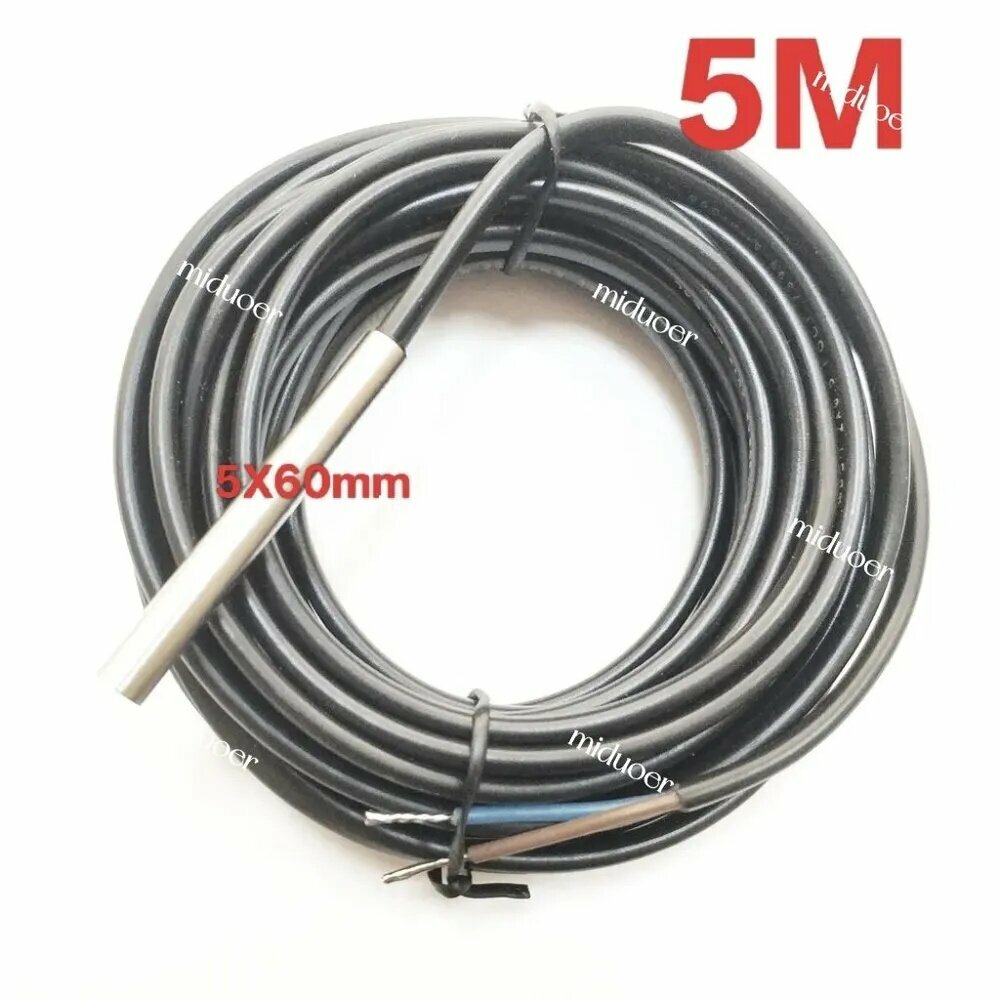 Датчик температуры теплого пола NTC 10K b3950 универсальный для бойлера косвенного нагрева или теплого пола с кабелем 5 метров