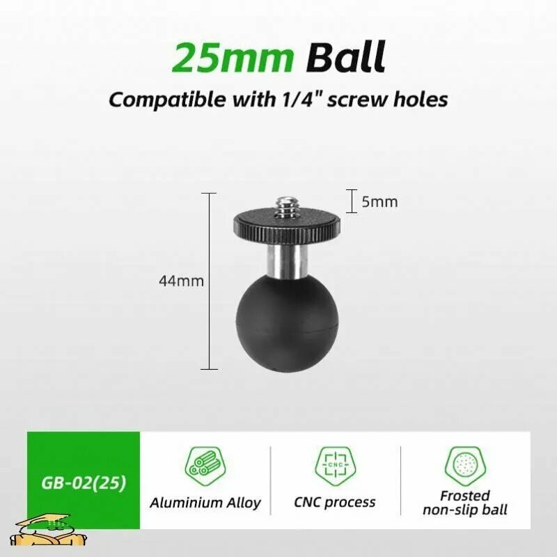 FANAUE спортивный кронштейн для мотоциклетной камеры, адаптер, основание с шаровой головкой, 1/4, панорамная головка, аксессуары на 360 градусов