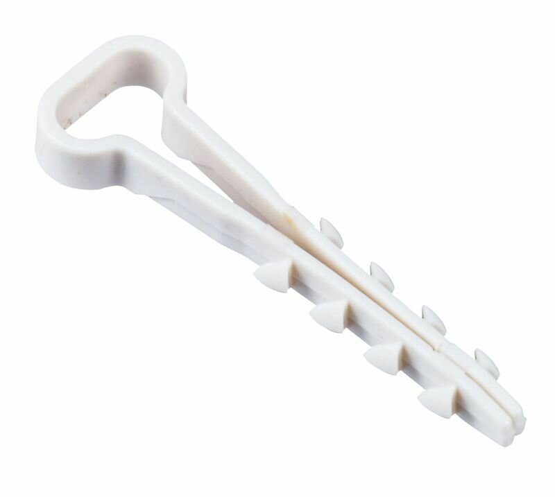 Дюбели-хомуты IEK для плоского кабеля, 5-10 мм, нейлон, белые, 100 шт