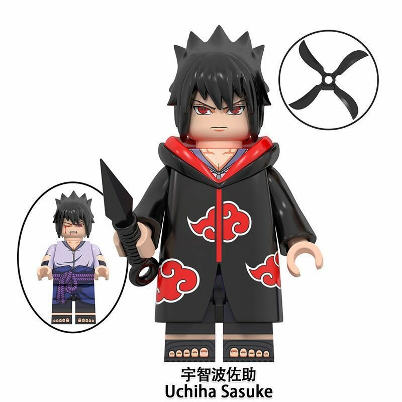 Совместимые с Лего фигурки Наруто: Джирайя, Учиха Саске, Итачи, Мадара, пазлы, строительные блоки, игрушки