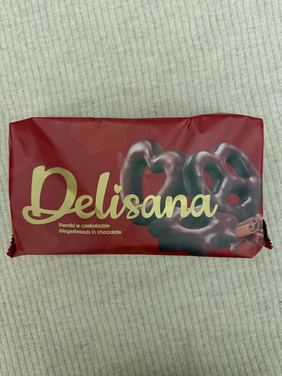 Имбирные пряники в темном шоколаде delisana, 400 гр. (Польша)