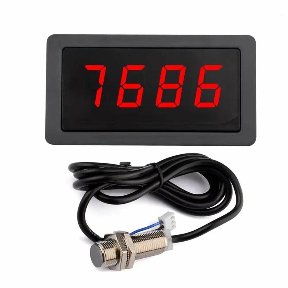 9999RPM тахометр цифровой светодиодный счетчик счетчик постоянного тока 8-24 В измеритель скорости с NPN 5 В датчиком Холла магнитный переключатель