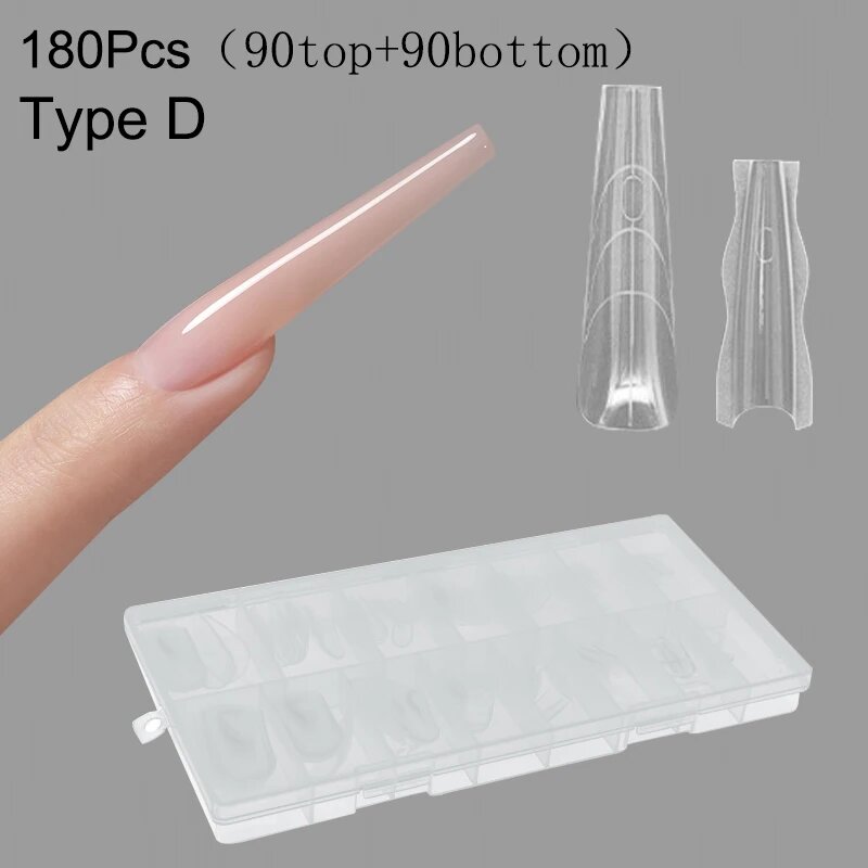 180шт Двойные формы для ногтей Type D, Цвет: 180Pcs-D