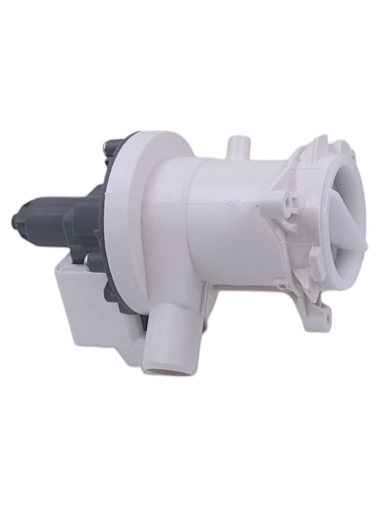 Насос сливной Hanyu 9019375, для стиральных машин Beko, серый металлик