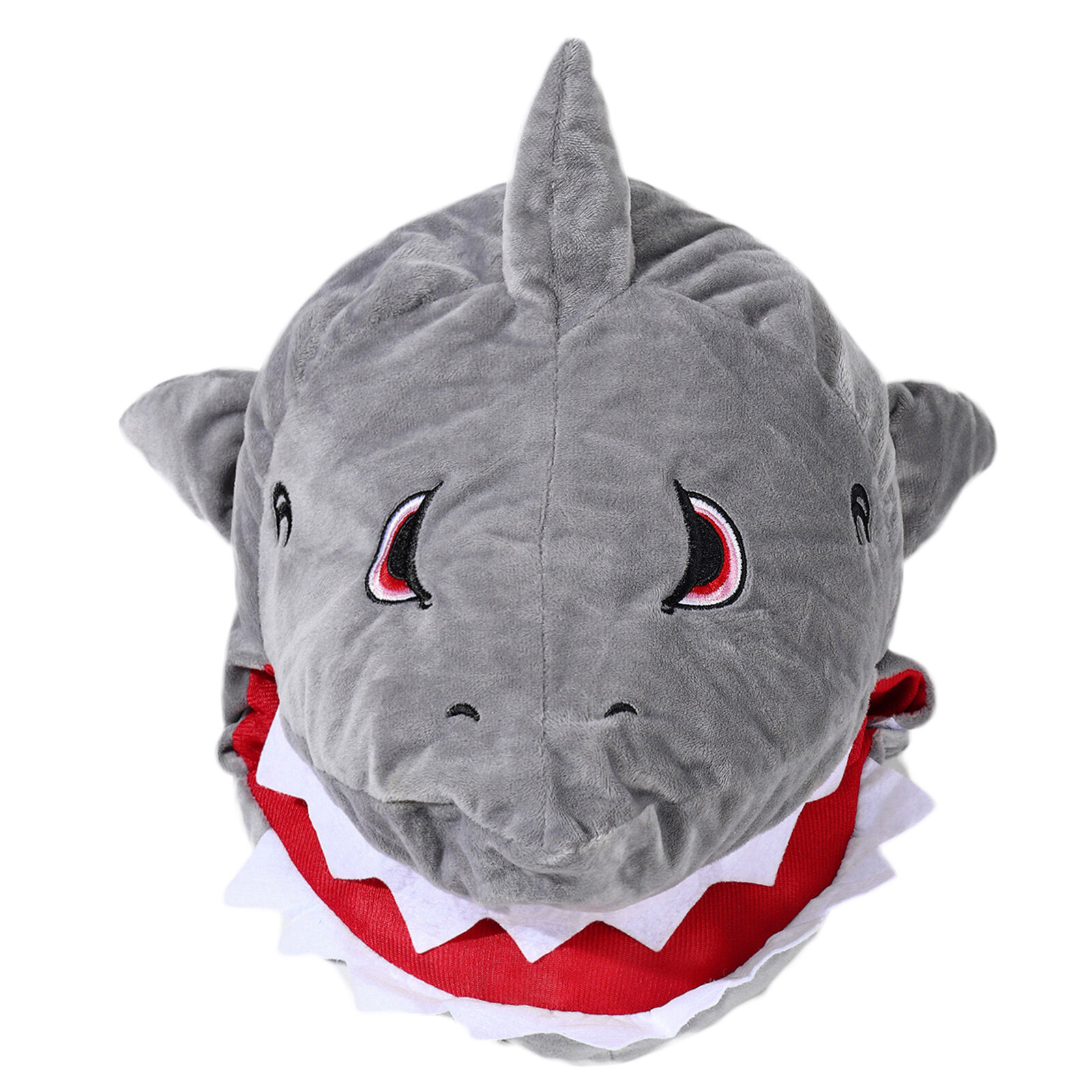 Мультяшный головной убор, новинка, плюшевая шапка в форме серой акулы, теплая шапка для активного отдыха, прогулок с собакой, сноуборда