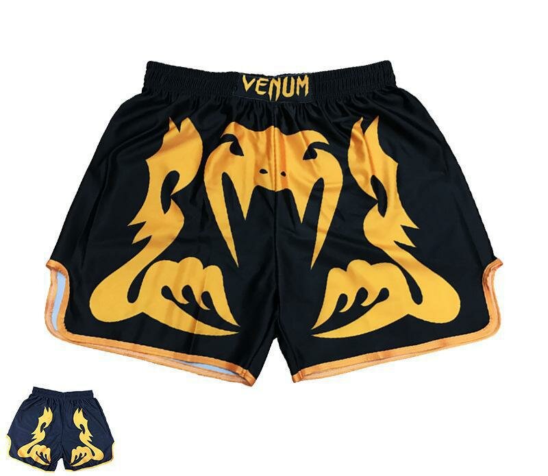 Тренировочный костюм Venom UFC, мужская боксерская обтягивающая футболка с быстрой сушкой, шорты для муай-тай, короткий рукав, для тренировок в спортзале