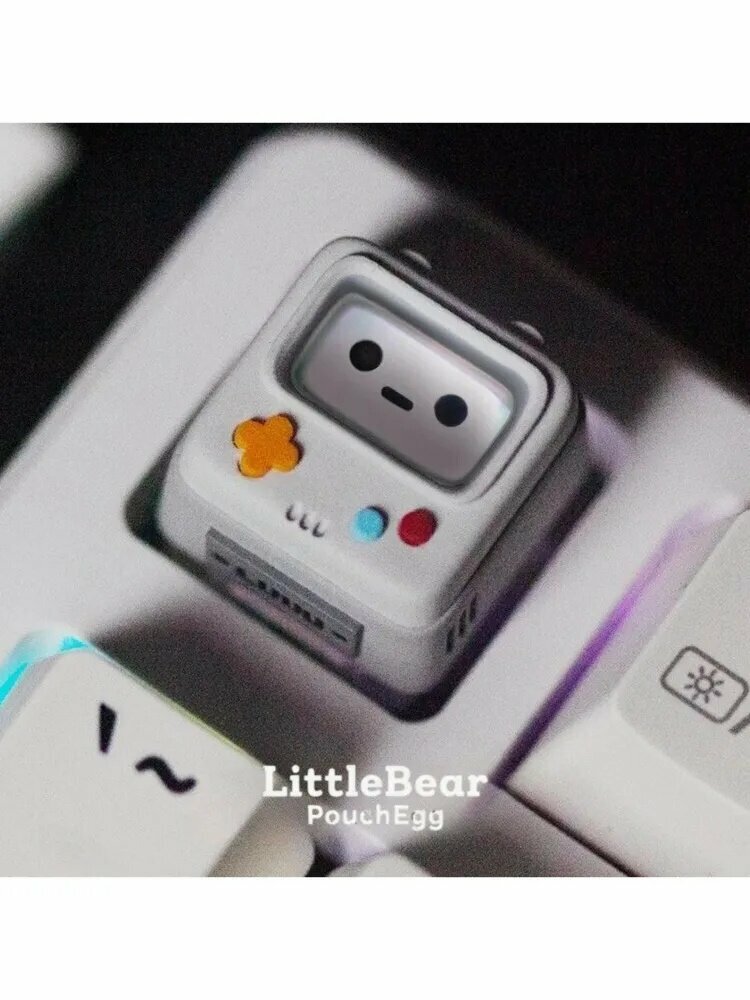 Кейкапы для клавиатуры Ретро-игровой (серый) с подсветкой: 1 шт, Ретро дизайн