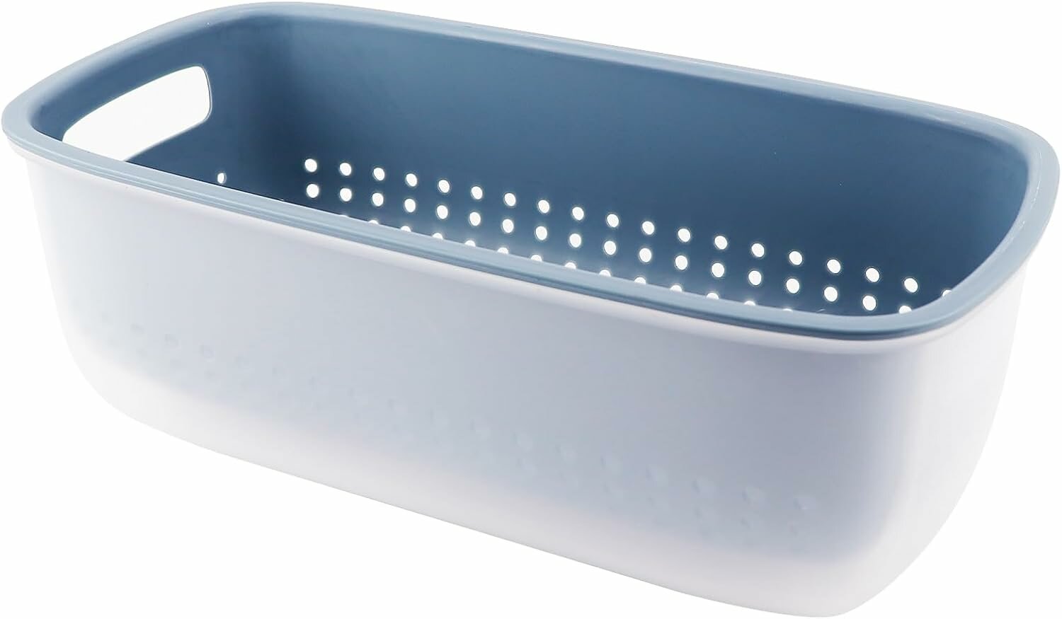 Набор кухонных дуршлагов и миски 2 в 1, двухслойный фильтрующий миской для отсева кухонных отходов, мойки овощей и фруктов, синий, 1 шт.