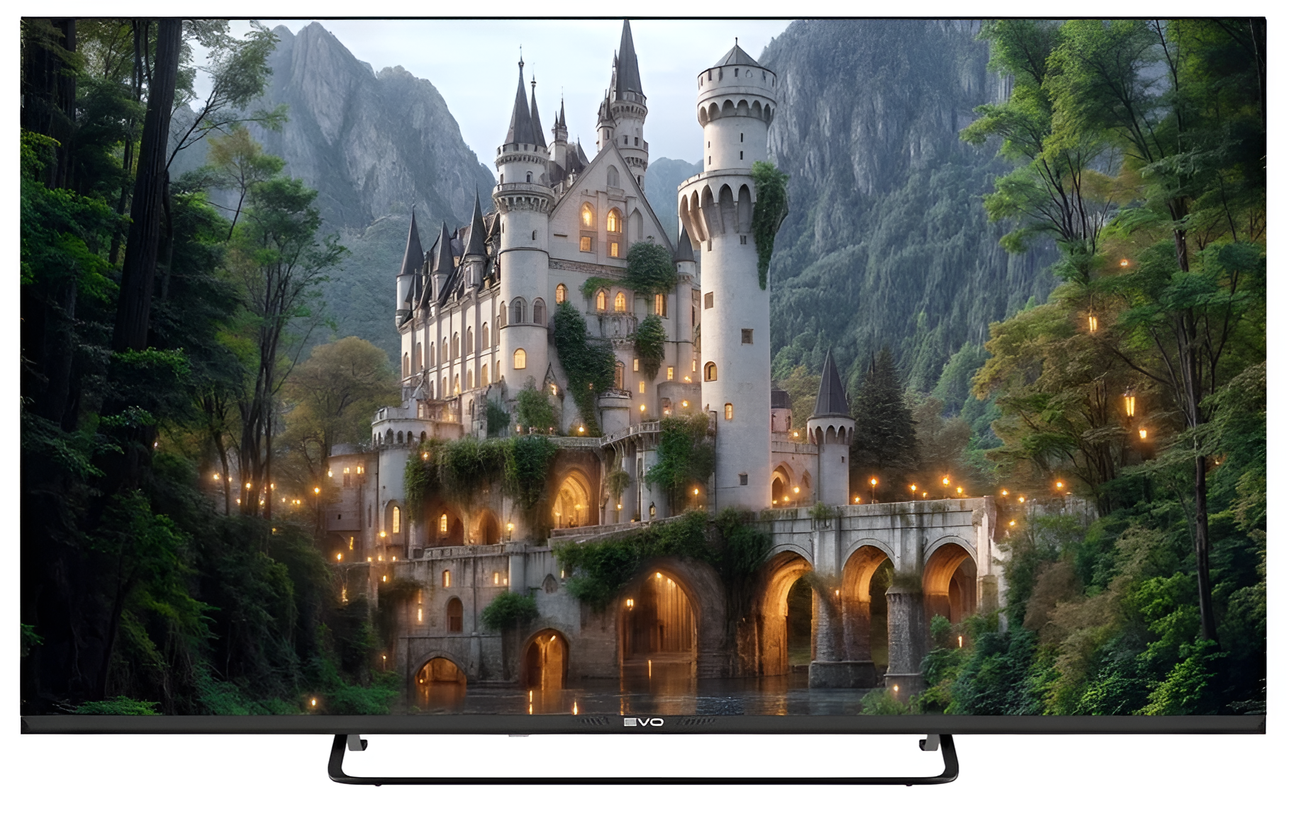 55" (139 см) Телевизор EVO TV 55, черный (Direct LED, 4K UltraHD, Wi-Fi, 60 Гц, Google TV)
