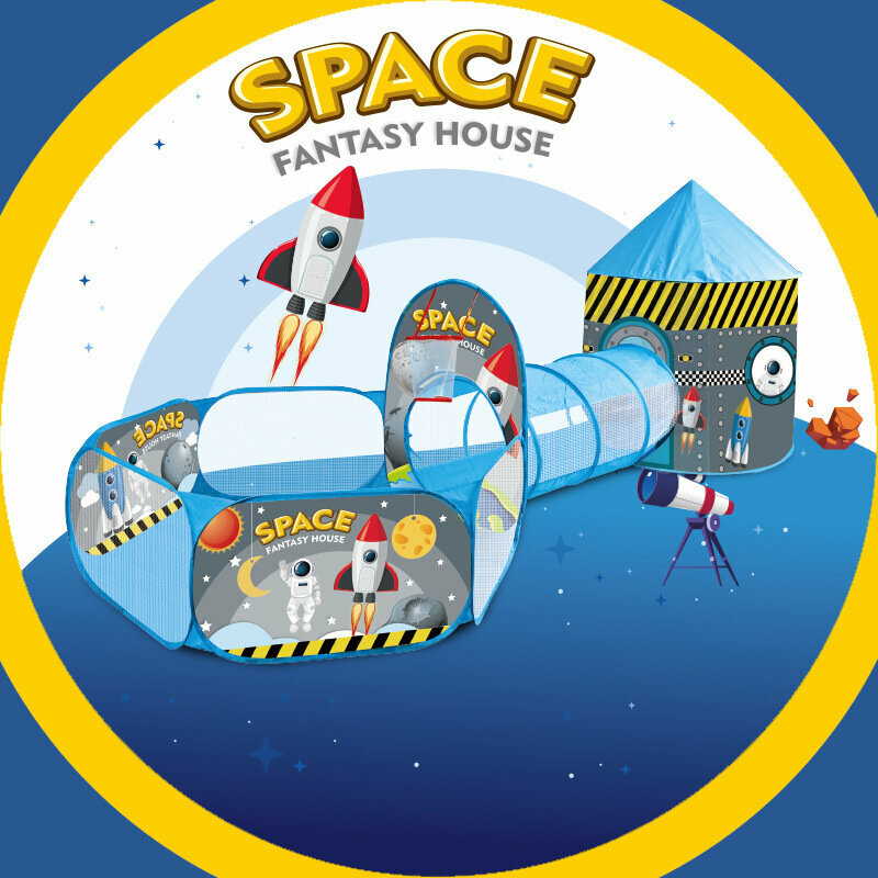 Трансграничная монгольская юрта 3-в-1, детский шатер, замок, туннель, бассейн с шариками, игровой домик для дома и улицы