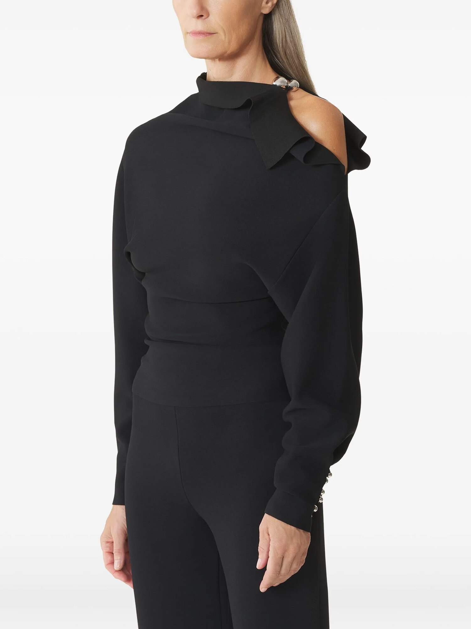 Блуза Lanvin, размер 34, black / black — фото 1