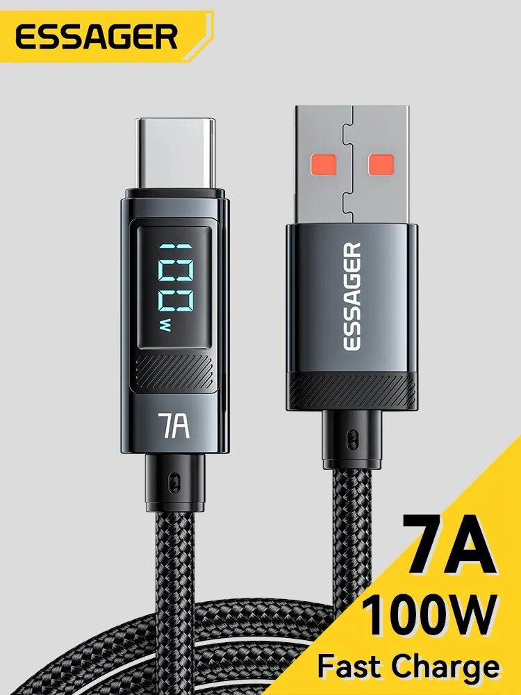 Essager Кабель для мобильных устройств, 2 м, серый