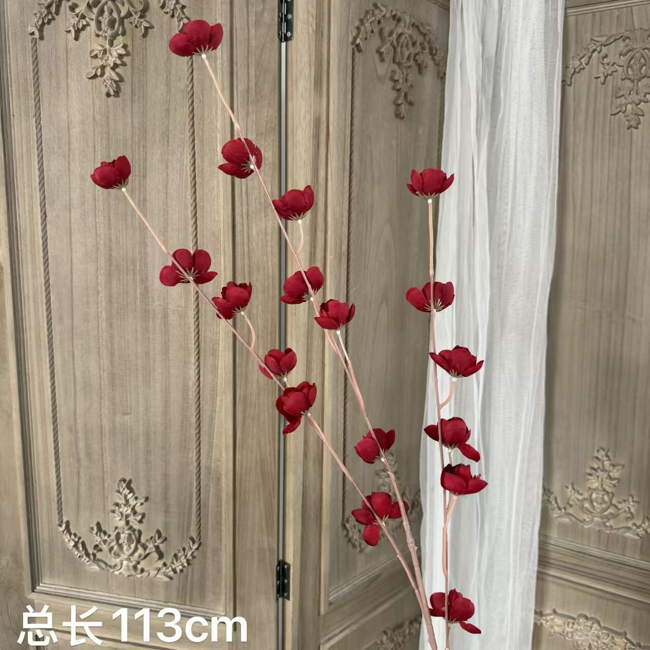 Красная серия искусственных цветов, китайское свадебное украшение, DIY цветочная композиция, искусственные цветы, наземная композиция, декоративные цветы для сцены