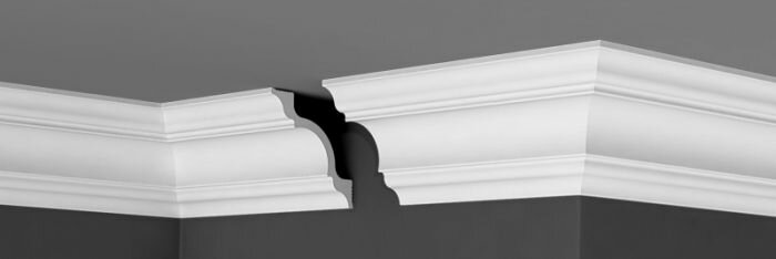 Плинтус Потолочный Де-Багет П01 110/110 Д2000хШ110хВ110 мм