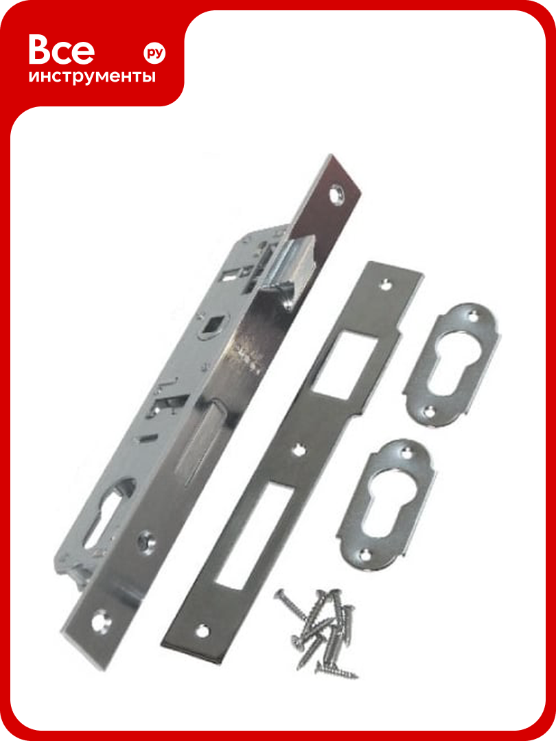 Замок дверной врезной ANBO м/о 85 мм, пл. 23 мм, д/м 30 мм с фалевой защелкой l4379 ANBO11532330