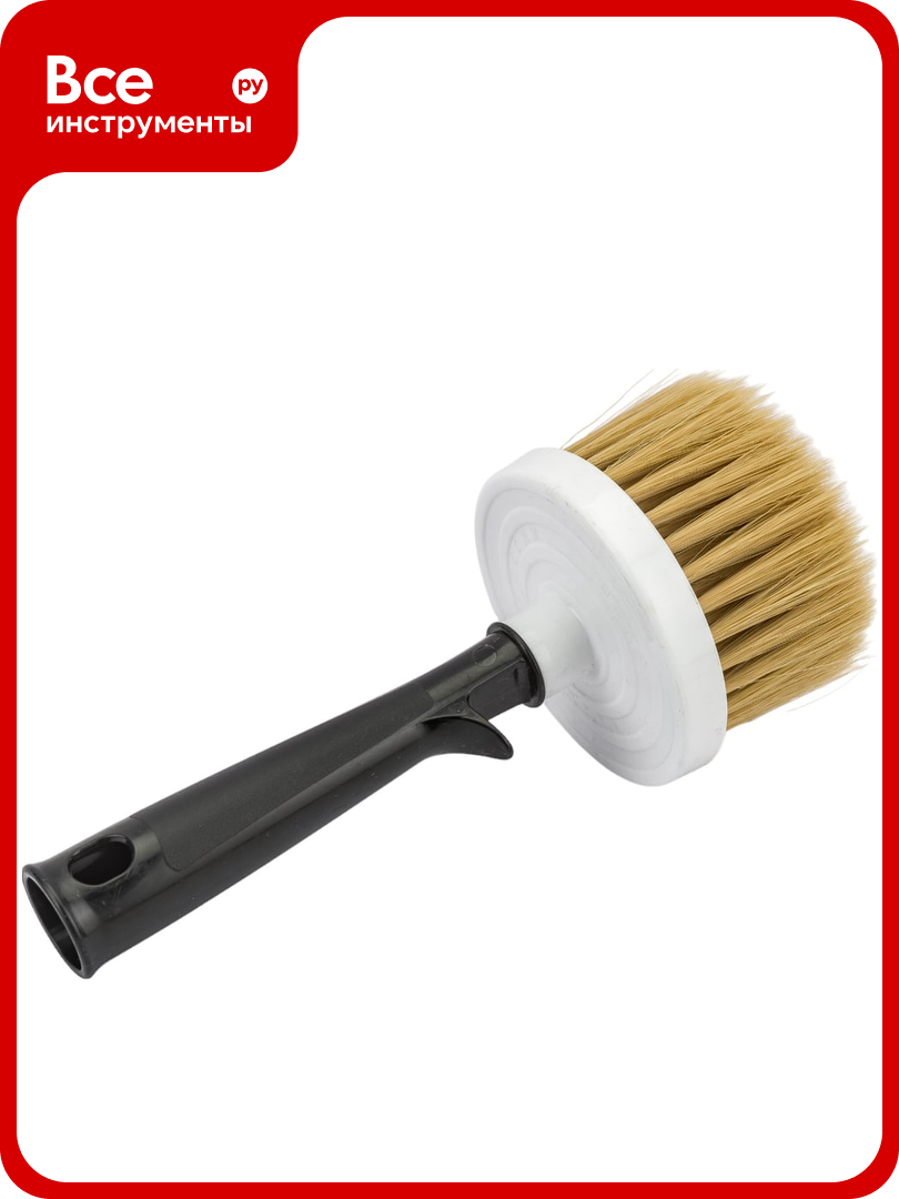 Маховая кисть DECOR d 80 мм, смешанная светлая щетина, пластиковая ручка 11612562