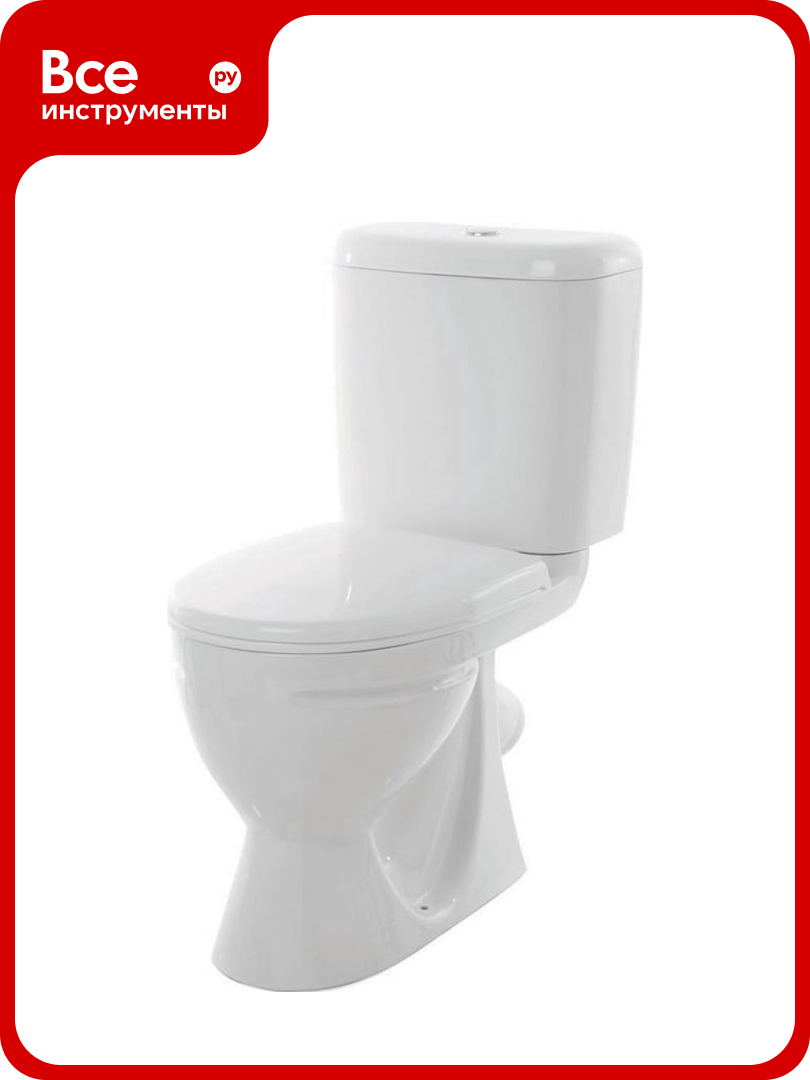 Унитаз-компакт SANITA Стандарт Комфорт белый, антивсплесковая система, микролифт, каскадный слив