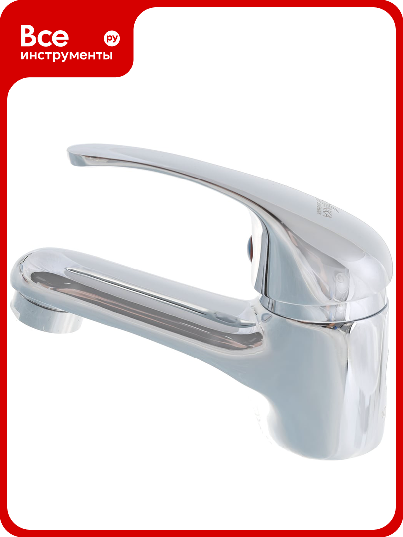 Смеситель Rossinka A35-11 для раковины с керамическим картриджем и глянцевым покрытием в современном стиле