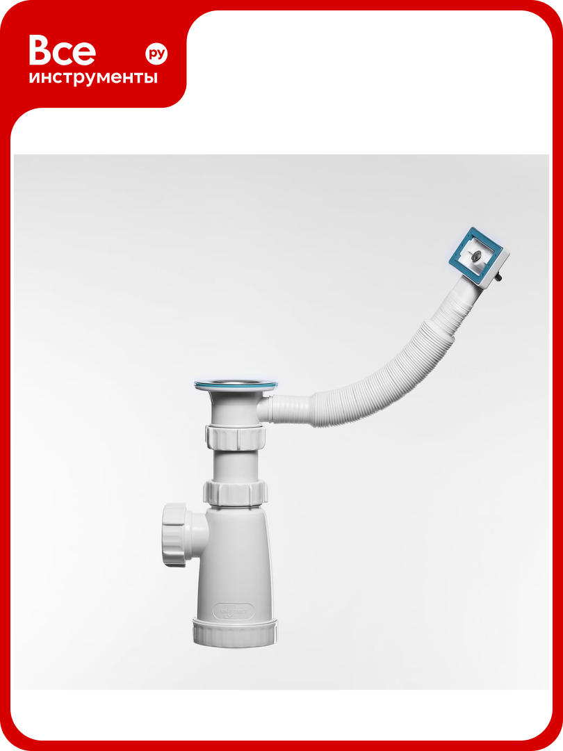 Сифон Инкопласт И 1 1/2х40 для моек с переливом BS 2200 В00В0020938