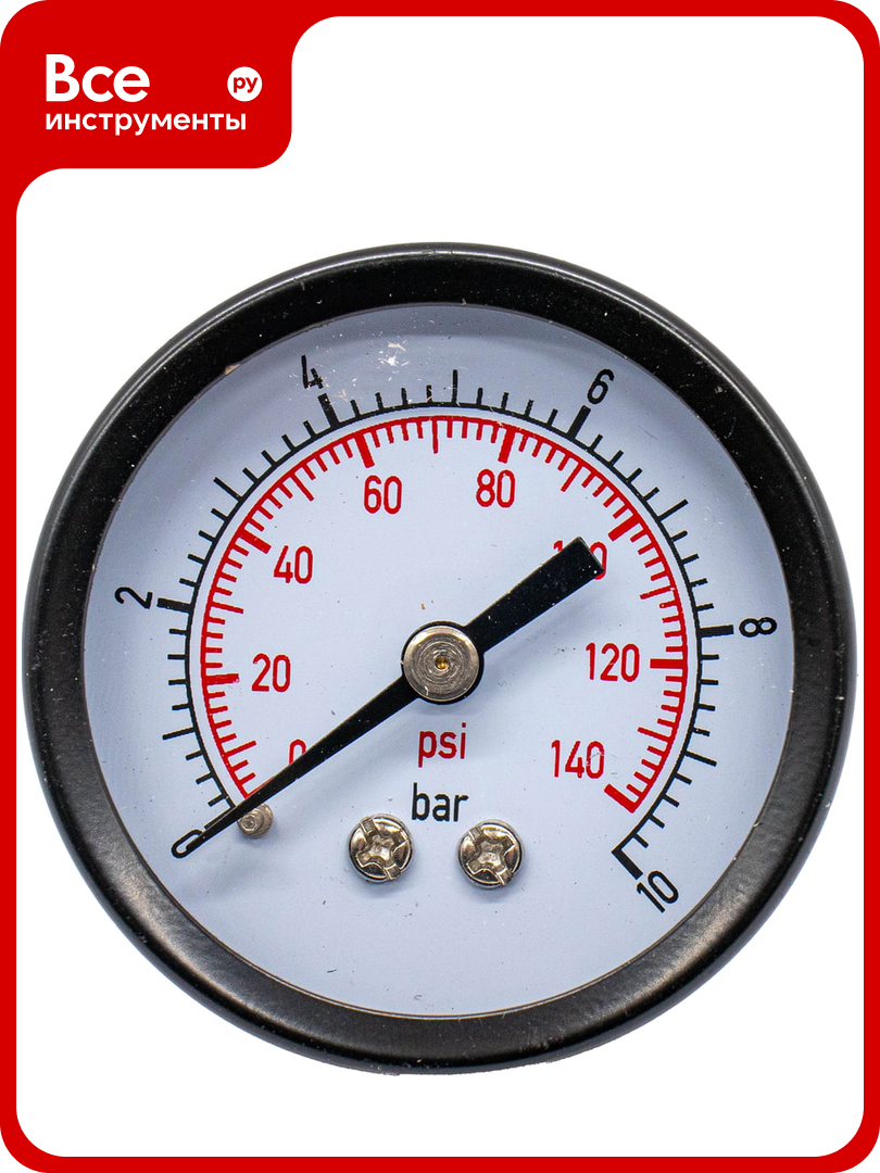 Манометр аксиальный Damento 1-10 бaр, 1/4", 023660