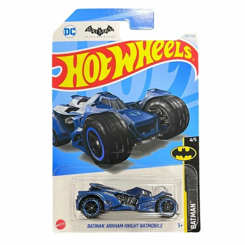 Машинка Hot Wheels металлическая машинка, коллекционная в масштабе 1:64 BATMAN: ARKHAM KNIGHT BATMOBILE