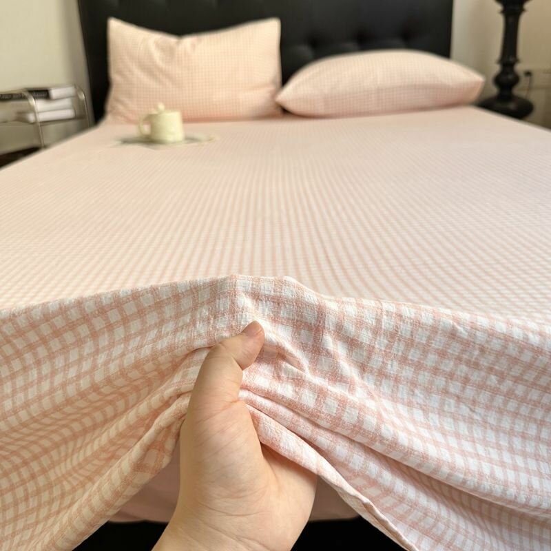 Винтажный стиль, комплект из трех предметов: простыня из двойного слоя газа класса А, однослойная простыня из 100% выстиранного хлопка для сна без одежды, простыня для студенческого общежития