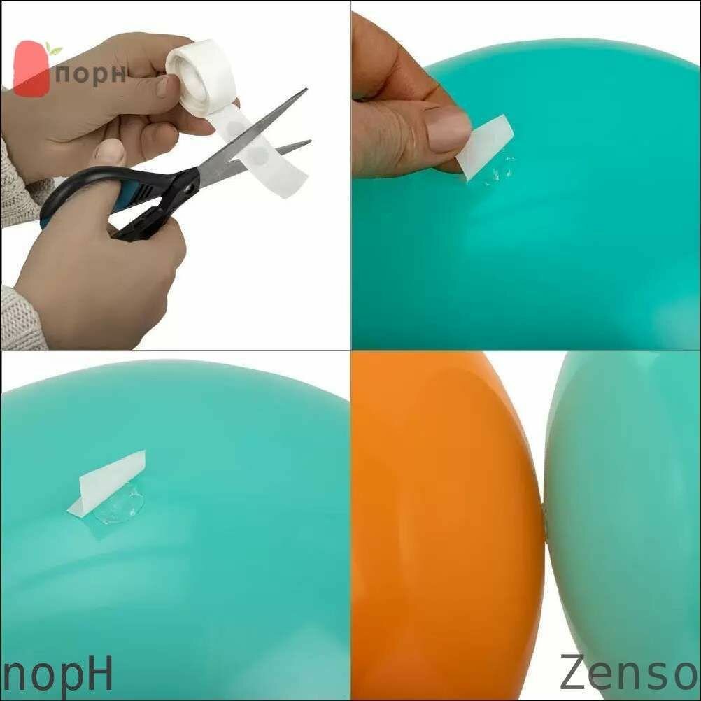 Липкие фиксаторы для шаров NopH-Zenso, 200 шт надежное крепление без повреждений