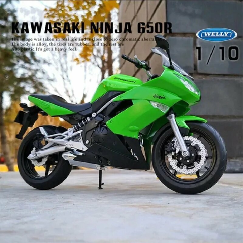 1:10 Kawasaki Ninja 650R Alloy Motorcycle Model, коллекции хобби, подарки на день рождения, Модель автомобиля