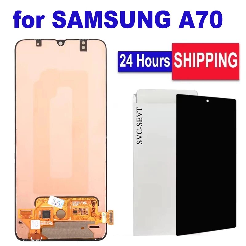 Высококачественный AMOLED ЖК-дисплей 6,7 дюйма для замены сенсорного экрана Samsung A70 для фотографий/яркостей OLED with frame