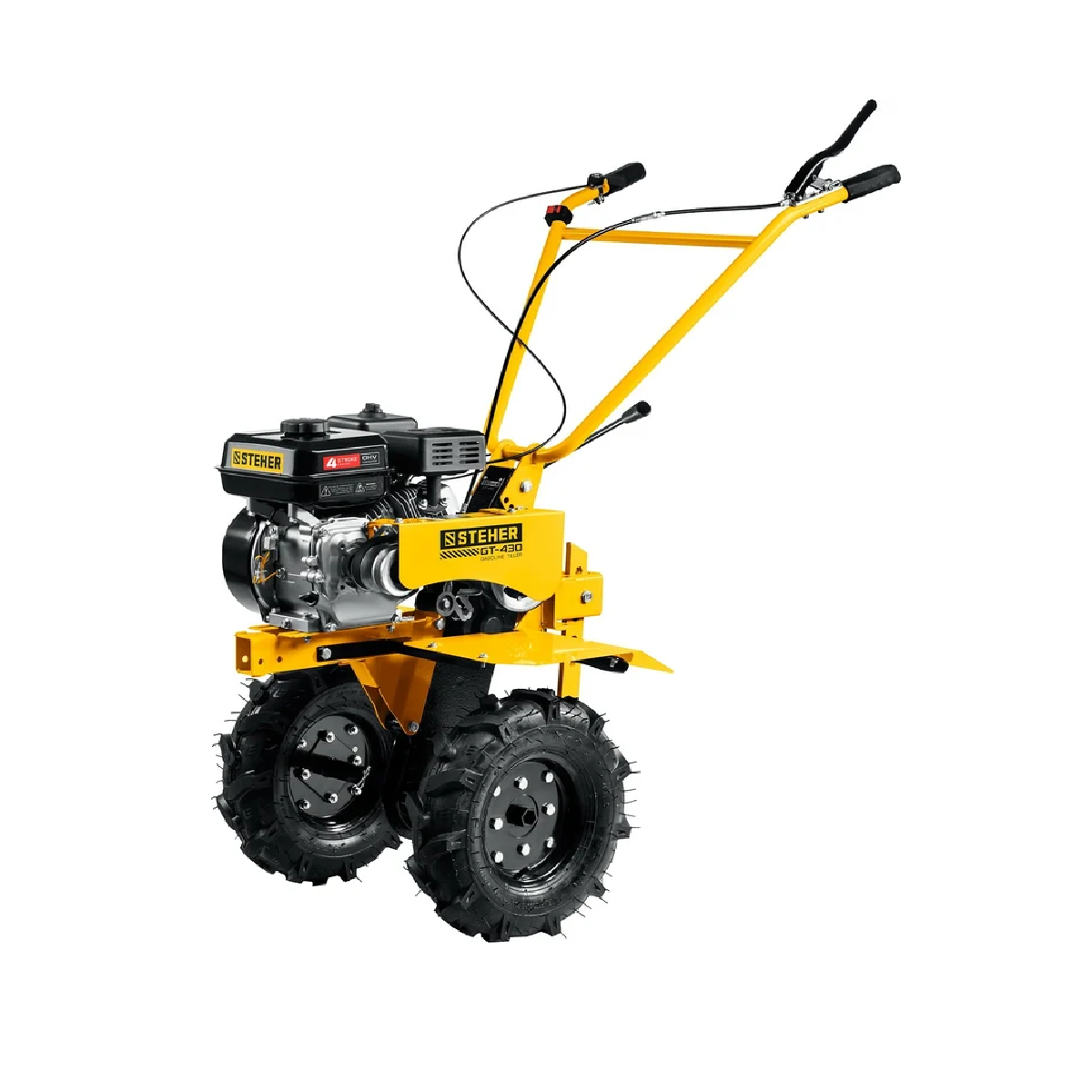 Мотоблок бензиновый Steher GT-430 L, 7 л. с, 5150 Вт, черный/желтый