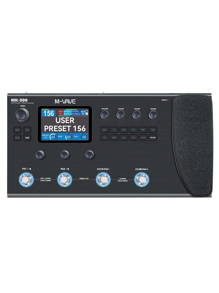 Гитарный цифровой процессор эффектов Svendsen MK300, металлический корпус, 8 ч работы, 1800 г