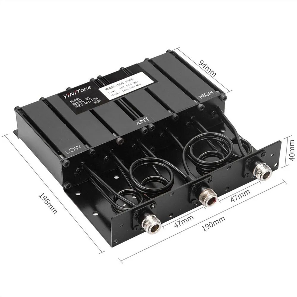 2x 50 Вт VHF дуплексер SGQ-150D N-головочный ретранслятор TX: 157.650/RX: 163.350 МГц, самодельный блок рации