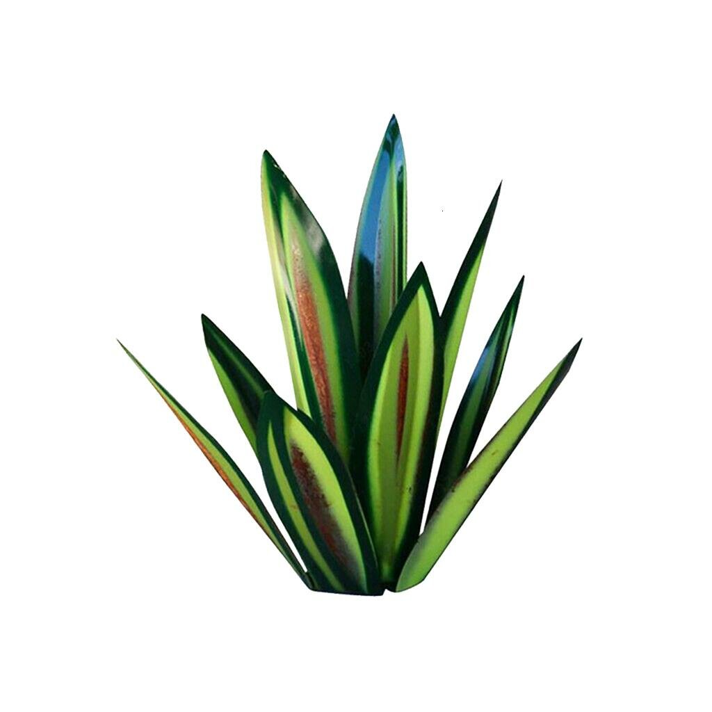 Скульптура агавы из металла, Зеленый - S